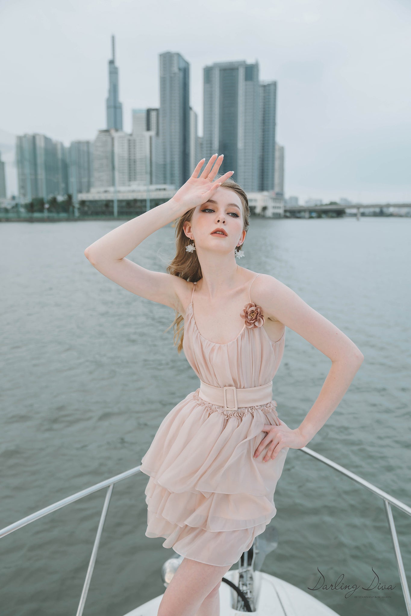 Melanie Dress - Đầm Mini Voan Xếp Tầng Dáng Xòe – DARLING DIVA VN